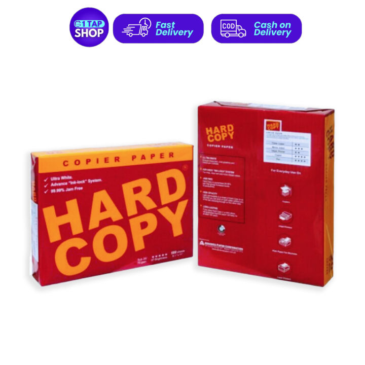 1 Ream 500 Sheets Hard Copy Short Long A4 Bond Paper Office Copy Paper ...