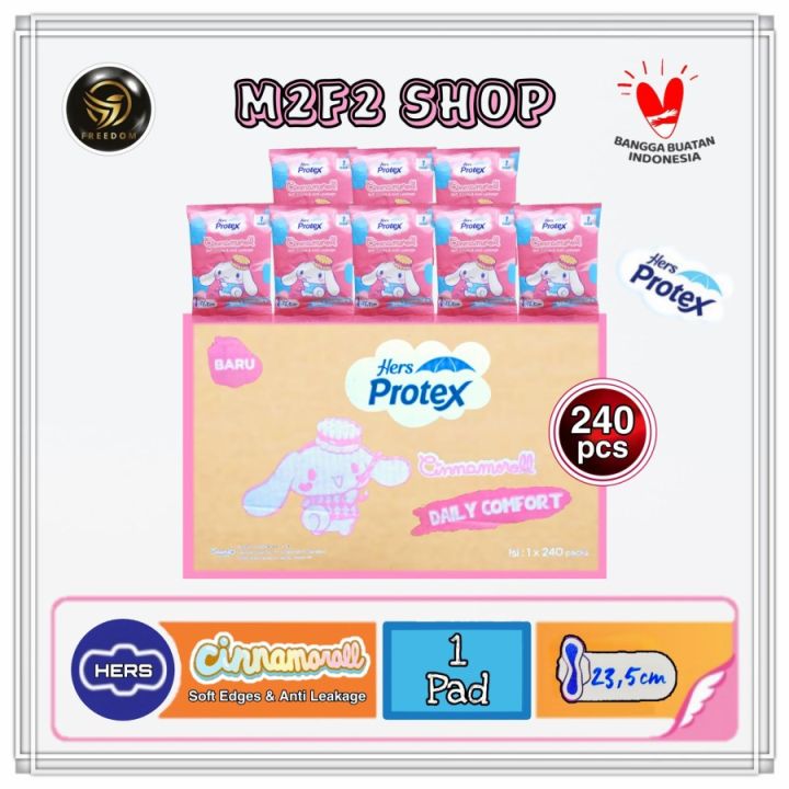Hers Protex Daily Comfort Cinnamoroll Pembalut Sachet - 23,5cm (Sayap ...