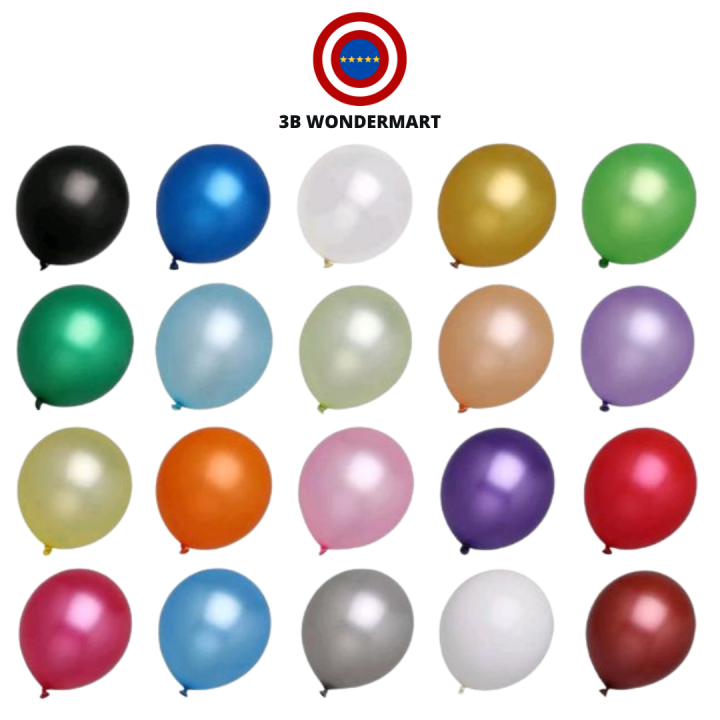 10pcs 12" Sempertex Metallic Latex Colorful Balloon Set for Party Belon ...
