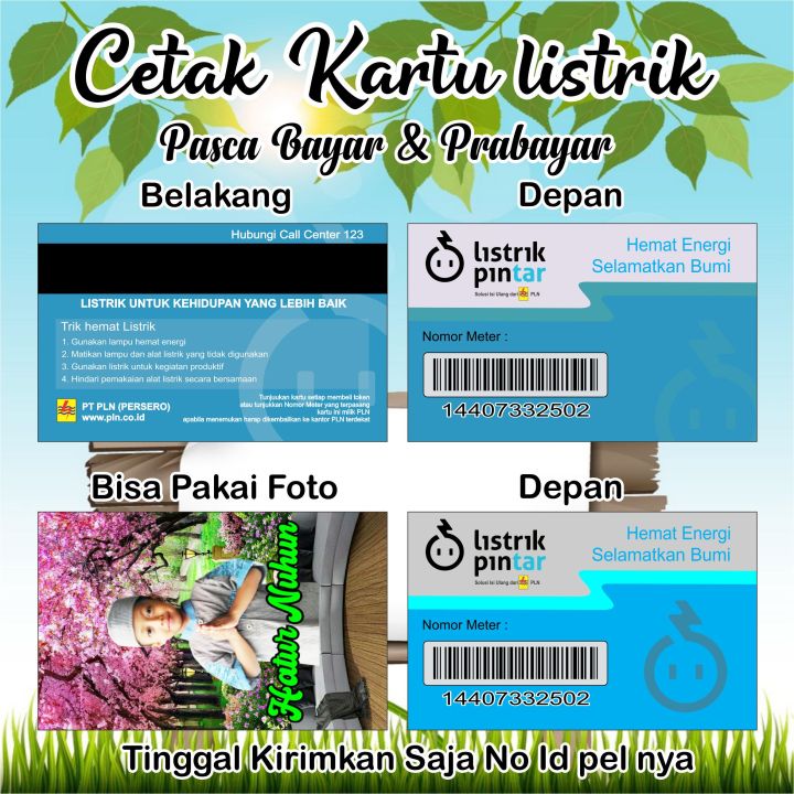 Cetak kartu Listrik I Id card | Lazada Indonesia