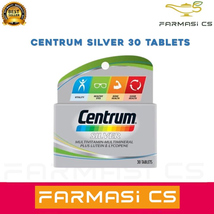 Centrum Silver Multivitamin Multimineral Plus Lutein & Lycopene 30 ...