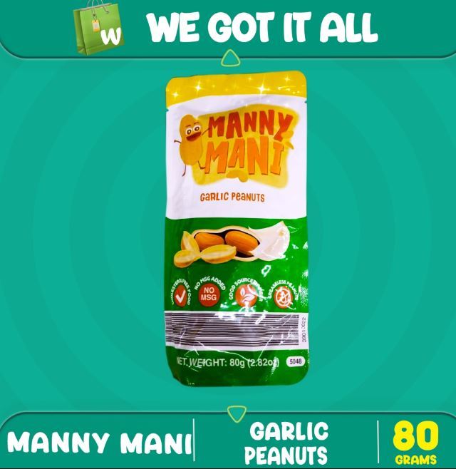 MANNY MANI Peanuts (80g pack) | 100% Cholesterol Free | High Fiber ...