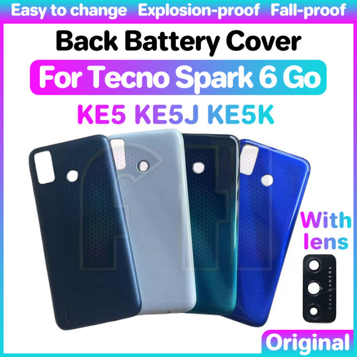 Back Housing Battery Cover Glass Housing For Infinix Tecno Spark 6 Go