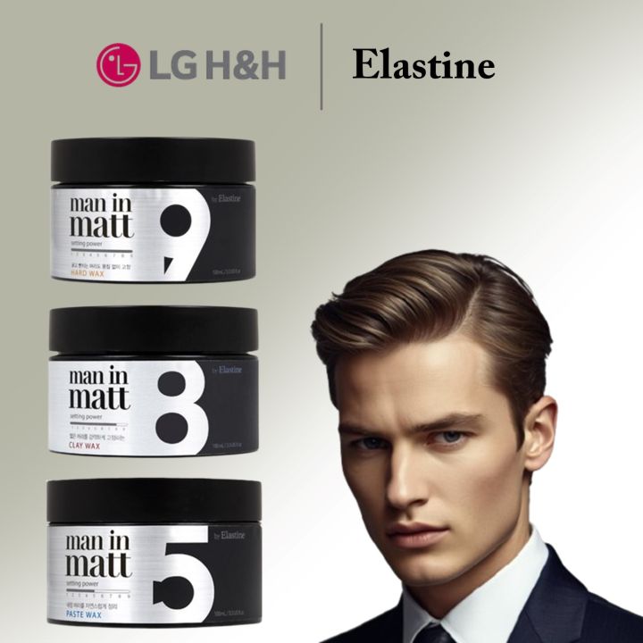 [Elastine] Korean Hair Wax 80g | Matte, Non-Greasy, Long-Lasting Hold | 3 Styles Available ...