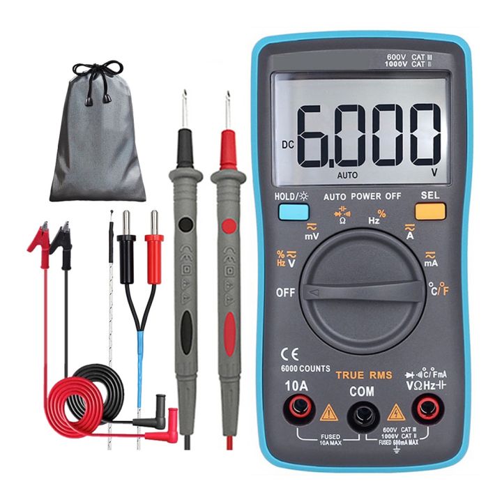 【High Quality】 LEDSTAR ZT102 Digital Multimeter,Portable 6000 Counts ...