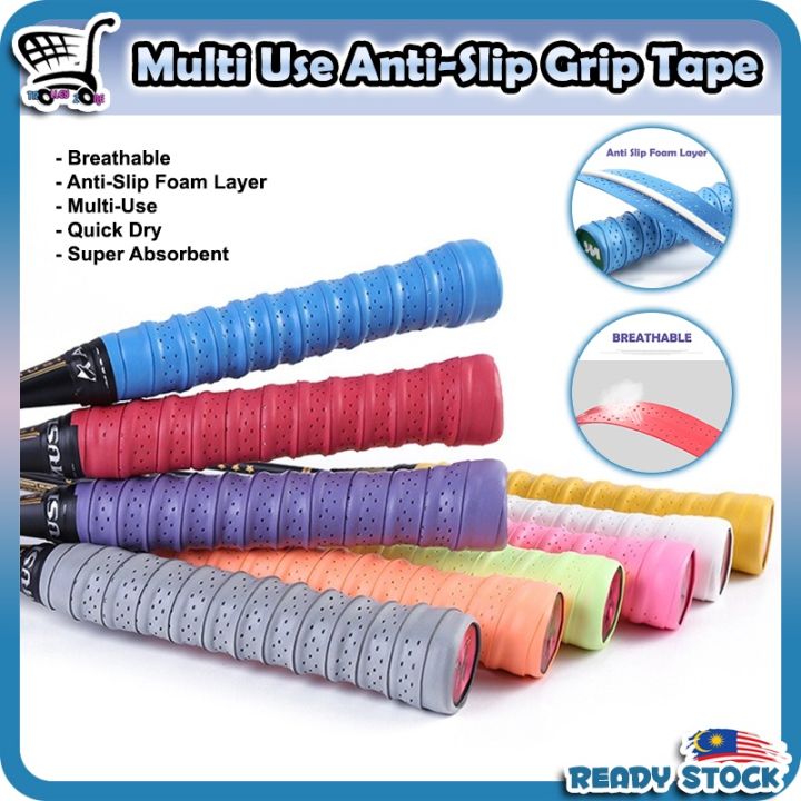 Badminton Racket Grip Tape Multi-Use Anti Slip Super Absorbent Foam ...
