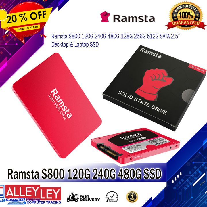 Ramsta S800 120G 240G 480G 128G 256G 512G SATA 2.5" Desktop and Laptop ...