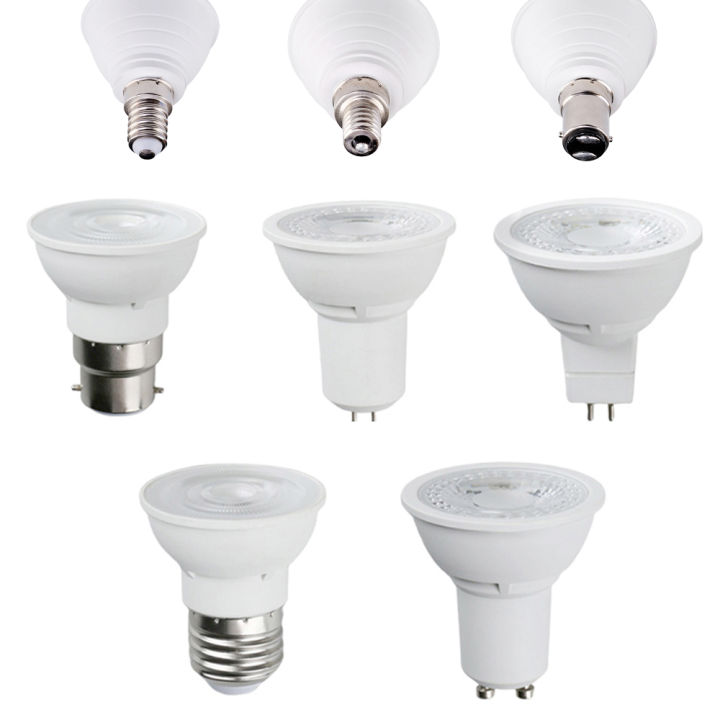 LED Spotlight Bulbs GU10 MR16 GU5.3 E27 B22 E14 E12 B15 Dimmable AC220V LED energy saving bulb ...