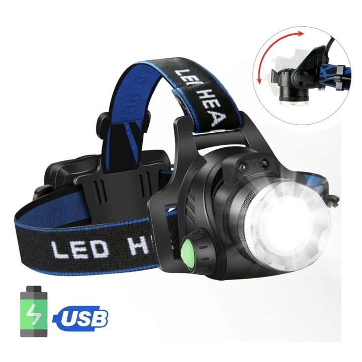 {explore} Head-mounted Flashlight LED Headlamp Rechargeable 3 modes ...
