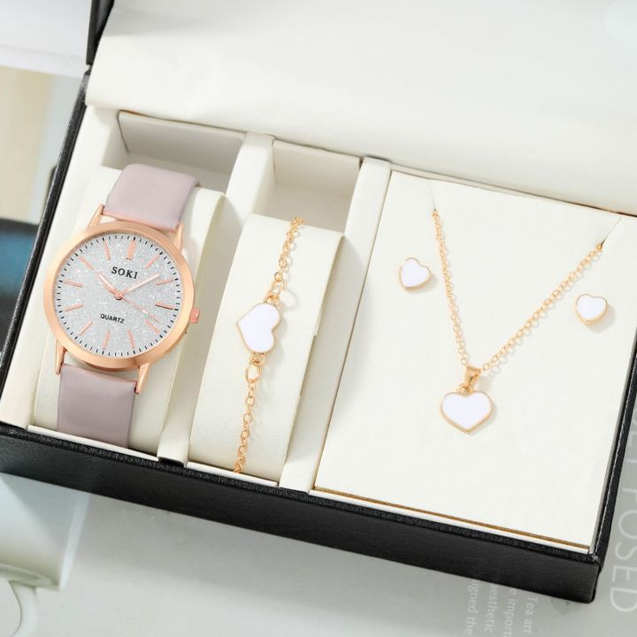Original Woman Quartz Watch Set Love jewelry set Waterproof No fade ...