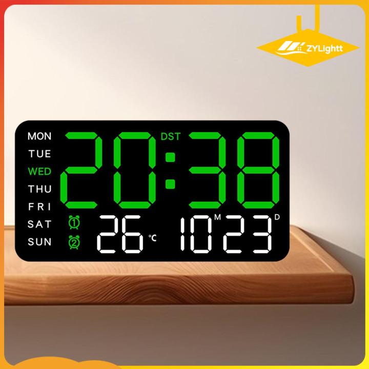 ZYLightt Digital Alarm Clock Large Big Numbers Display Lightweight 12 ...