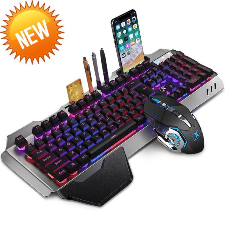 【wireless keyboard】 Wireless keyboard, luminous mouse set, rechargeable ...