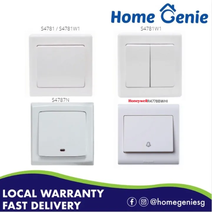 MK by Honeywell Slimline Plus Wide Rocker 1/2 Gang 1/2 Way 10A/20A ...