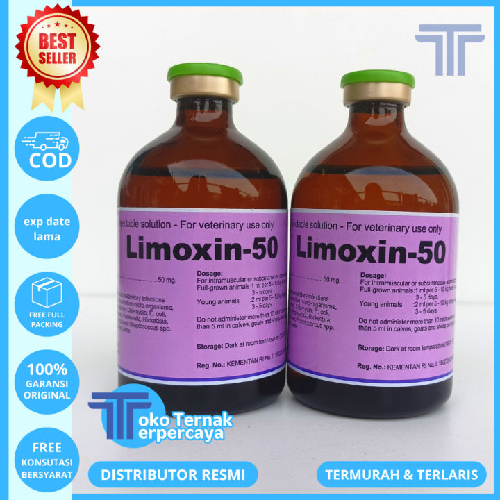 LIMOXIN 50 isi 100 ml Antibiotik Hewan Spektrum Luas Hewan Sapi - Like ...
