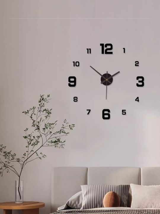 Trendy Modern 3D Wall Clock Adjustable DIY Wall Clock Noiseless Acrylic ...