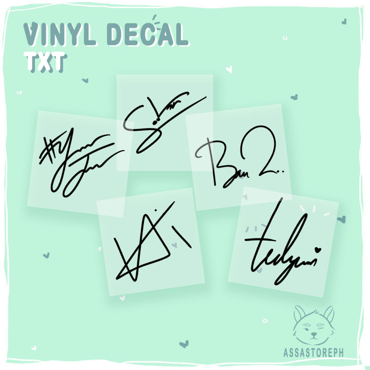 TXT Signature Decal Waterproof Sticker | Assastoreph | Lazada PH