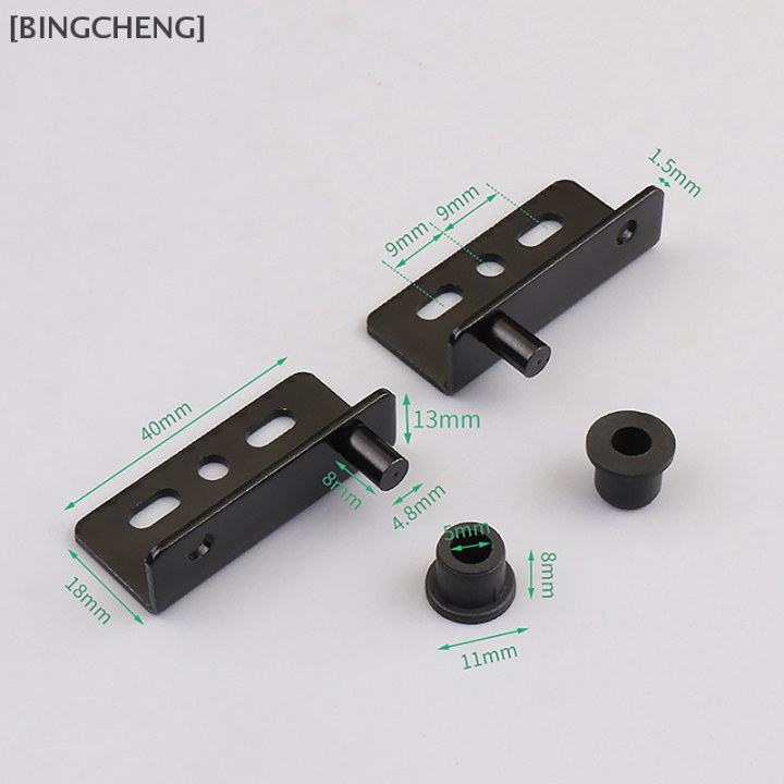 [BINGCHENG] Hidden Hinge CT Corner Black Double Round Head Plastic ...