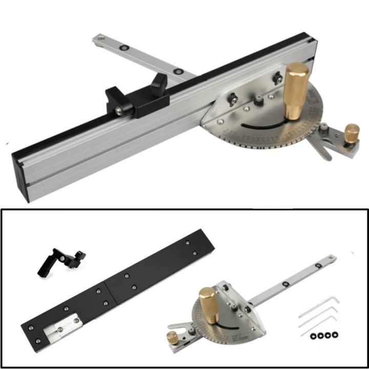 450mm Miter Gauge Aluminium Profile Fence W/ Track Stop Table Saw ...