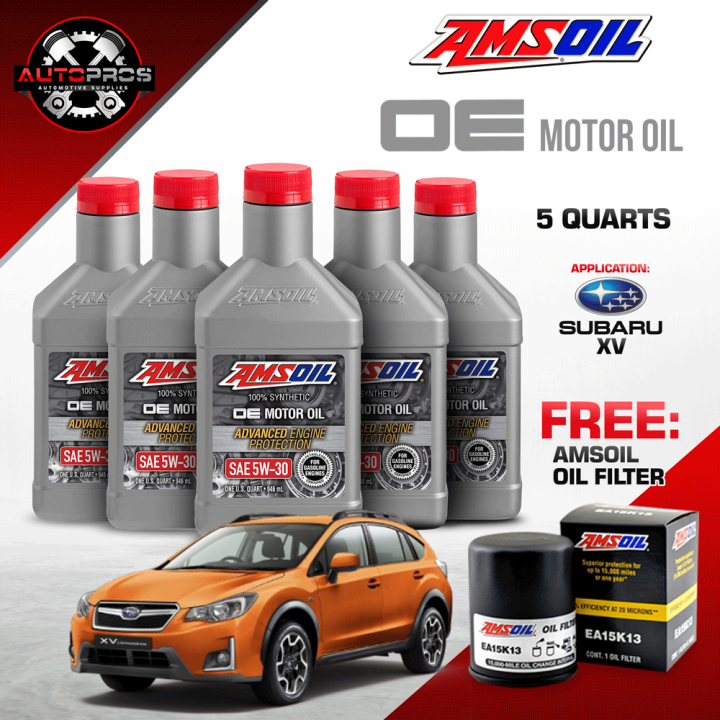 AMSOIL OE Series 5W-30 100% Synthetic Motor Oil 5 Quarts with AMSOIL ...
