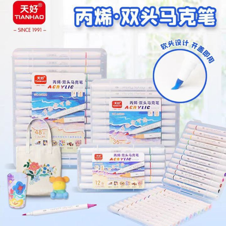TIANHAO TWIN HEAD Acrylic Painting Marker Pen Set | Lazada