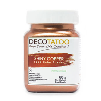 Decotatoo Shiny COPPER Color powder 60 gr (pewarna makanan) | Lazada ...
