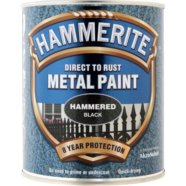 HAMMERITE DIRECT TO RUST METAL PAINT HAMMERED BLACK GOLD SILVER COPPER ...