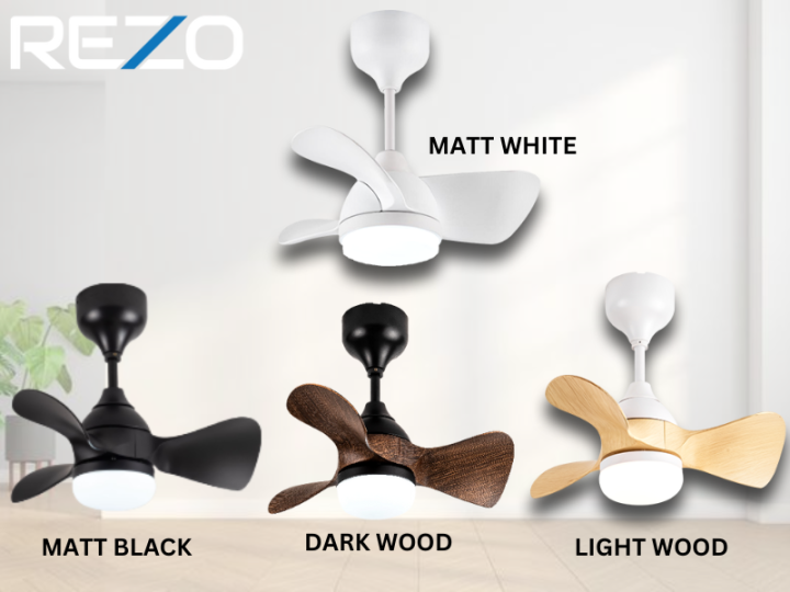 REZO Lorca 23" 3 Blades DC Motor with LED Lighting Ceiling Fan | Lazada