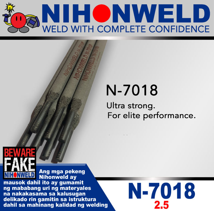 Nihonweld electrode (Welding Rod) N-7018 High cellulose with iron ...