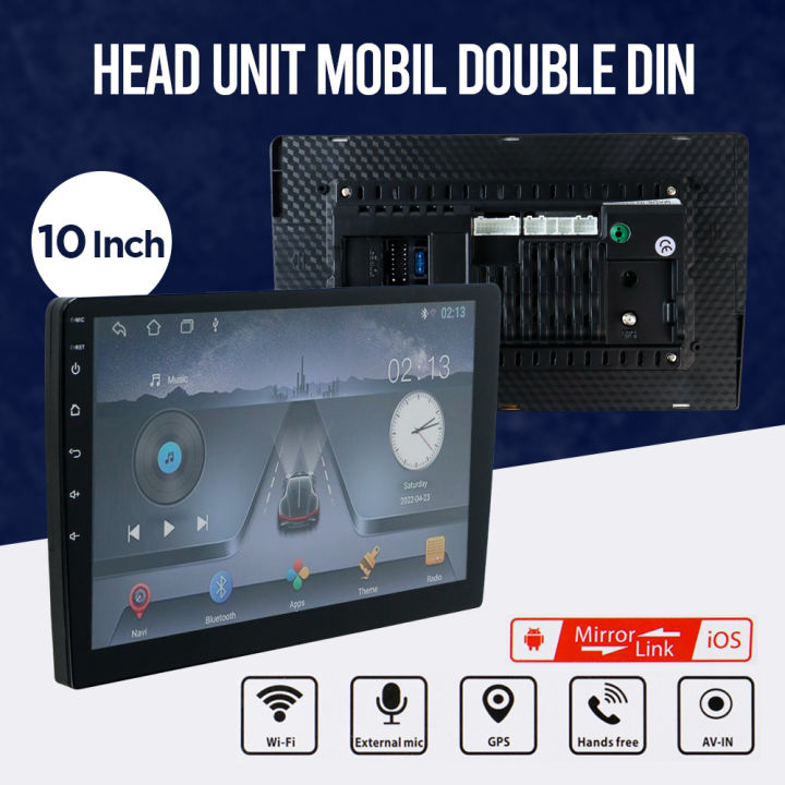 Head Unit Mobil Double Din Media Player HD WIFI GPS Android 10 inch ...