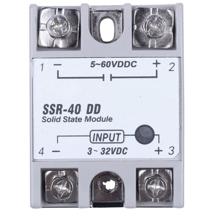 Single Phase Solid State Relay DC-DC SSR-40DD 40A DC3-32V DC5-60V White+Silver | Lazada PH