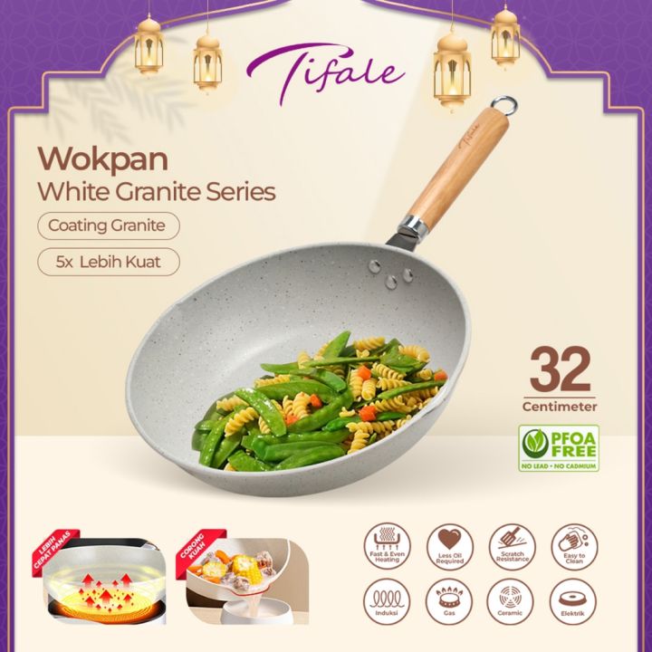 Tifale Wokpan White Granite Stainless Series / Wajan Granit Putih ...