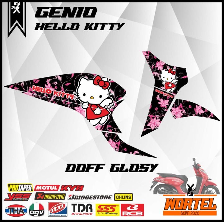 Sticker Striping Decal Motor Genio Simpel Hello Kitty v2 | Lazada Indonesia
