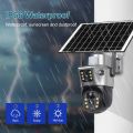 V380 PRO T5 8MP 4K Dual Lens Solar Surveillance Camera 12000mAh 4G SIM Card 8X Zoom PTZ IP Cam ...