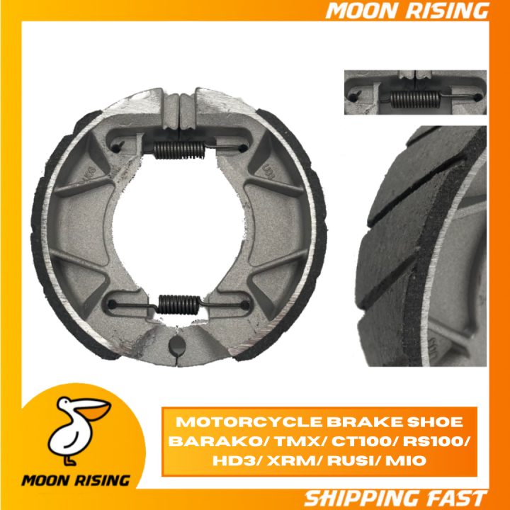 MOTORCYCLE BRAKE SHOE BARAKO/ TMX/ CT100/ RS100/ HD3/ XRM/ RUSI/ MIO ...