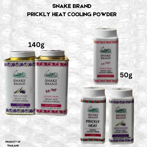 Snake brand prickly heat cooling powder relaxing, soft & smooth ...
