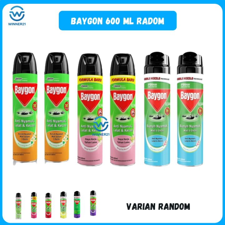 Baygon Semprot 600 ML Aerosol Obat Nyamuk Spray Extra | Lazada Indonesia