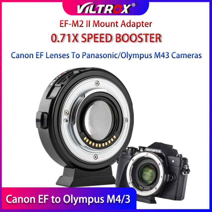 Viltrox EF-M2 II Auto focus 0.71x Speed Booster Adapter for Canon EF Lens to M43 MTF Camera ...