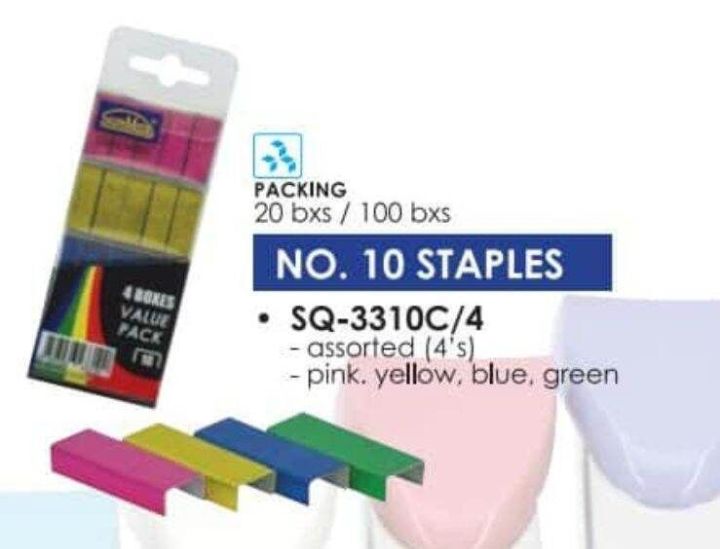 Suremark Staples Color Bullet No10 10-1m Normal Size Colour Dawai Kokot ...