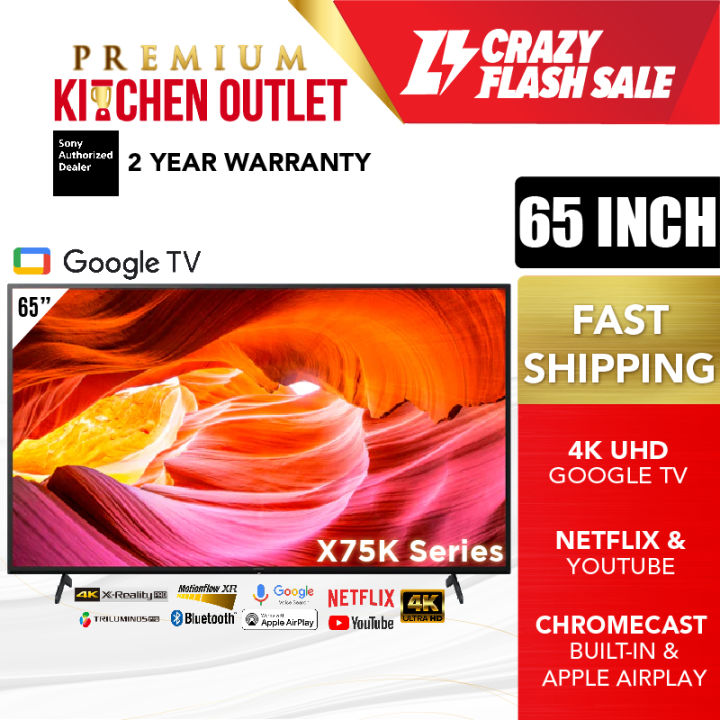 Sony 65 Inch 4K UHD Google TV KD-65X75K | HDR Dolby Vision Dolby Atmos ...