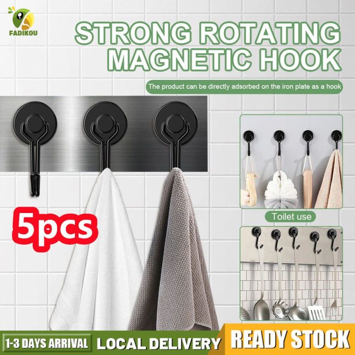 5pcs Magnetic Rotating Hook Multifunctional Heavy Duty Magnetic Hook ...