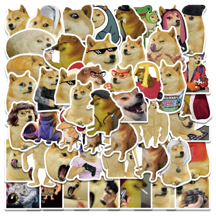 50PCS Funny Dog DOGE Meme Graffiti Stickers For Phone Laptop Luggage ...