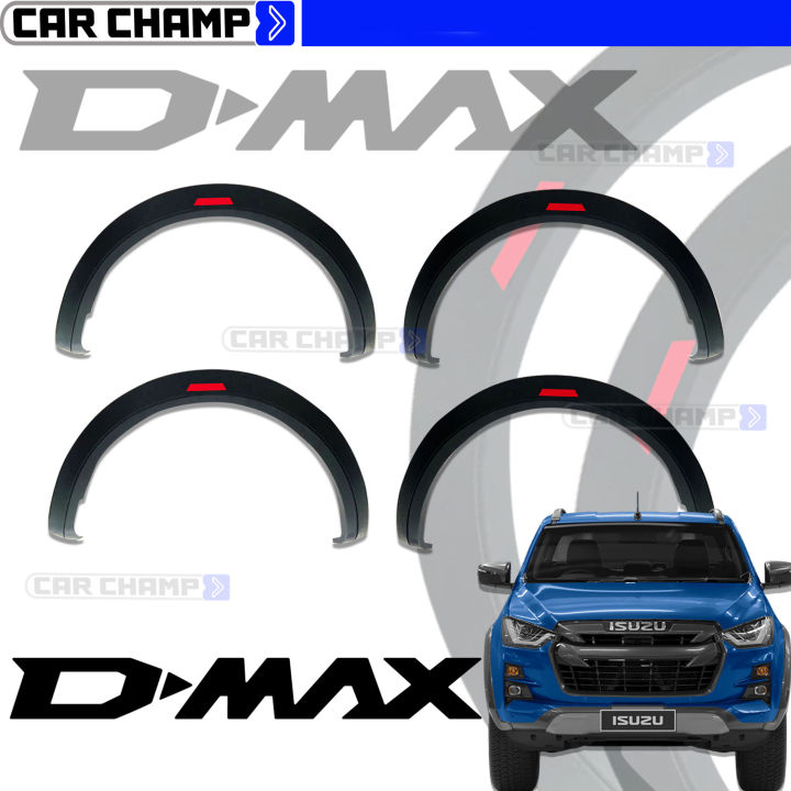 Isuzu Dmax 2012 to 2020 Slim wheel arch Fender flares with Red ...