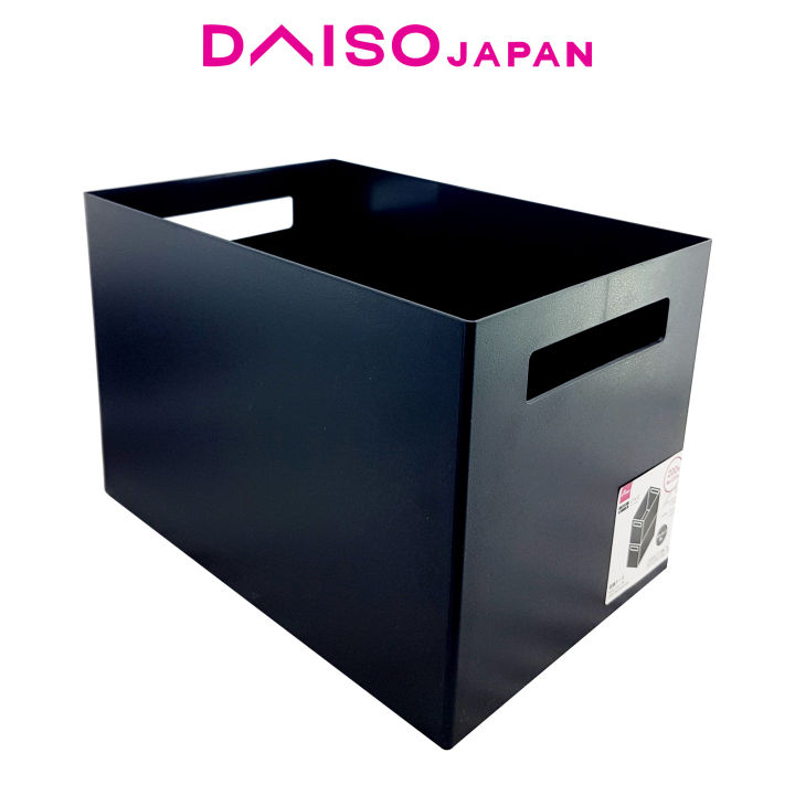 Daiso Black Stackable Storage Box | Lazada PH
