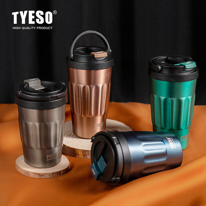 Original Tyeso Coffee Mug Vacuum Insulated Tumbler Hot And Cold Thermoflask Stainless Steel ...
