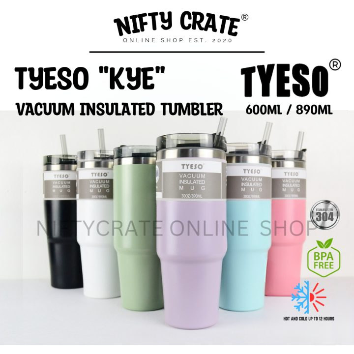 Original Tyeso New "KYE" w/ SILICONE Straw vacuum insulated tumbler bottle jug Drinkware Bottle ...