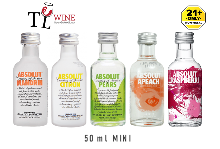 Absolut Vodka mini miniature Raspberry/ mandarin/ citron/ Apeach/ pear ...