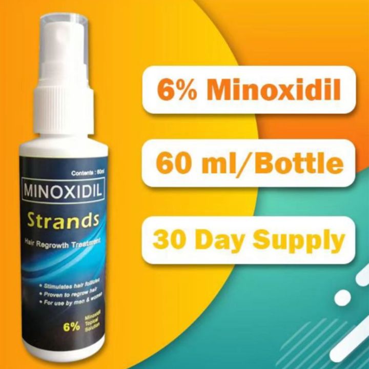 MINOXIDIL STRANDS 60ML 6% TOP. SOLUTION HAIR GROWER TREATMENT | Lazada PH