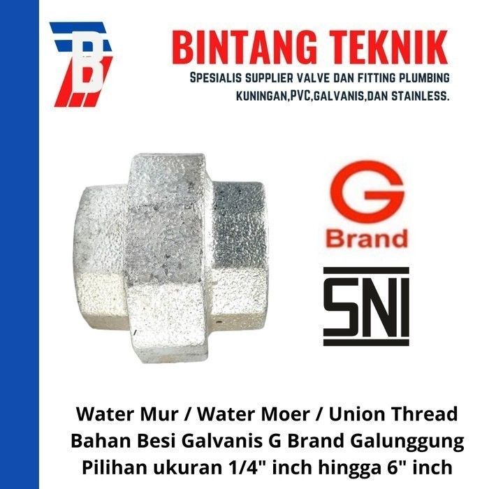 Water Mur Drat 6" inch Besi Galvanis G Brand Galunggung | Lazada Indonesia