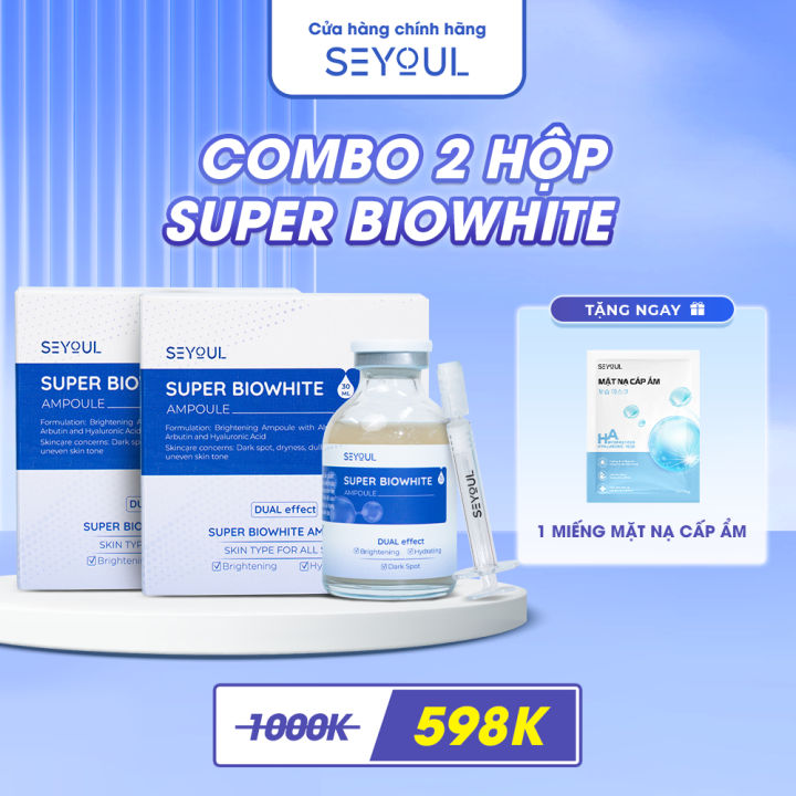 Serum giúp phục hồi dưỡng trắng Super BioWhite SEYOUL mờ thâm nám, tàn ...