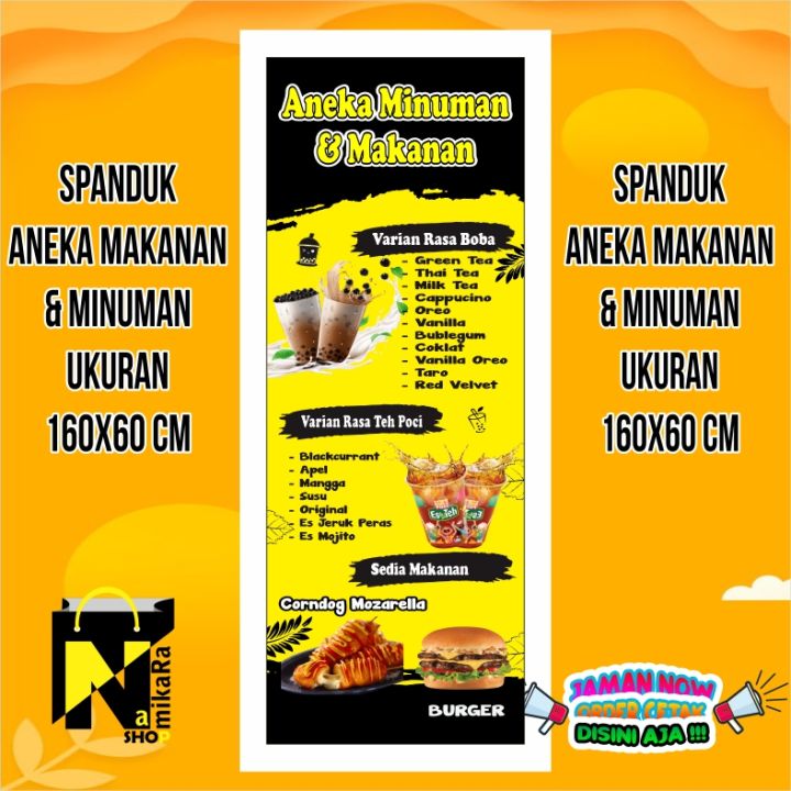 Spanduk Banner Aneka Makanan Dan Minuman terbaru / banner Aneka Makanan ...